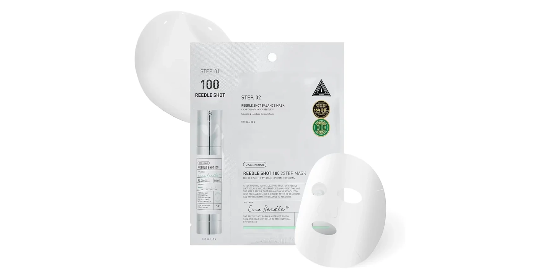 VT Cosmetics Mild Reedle Shot 100 2-Step Mask - Simító Fátyolmaszk 1.5g ...